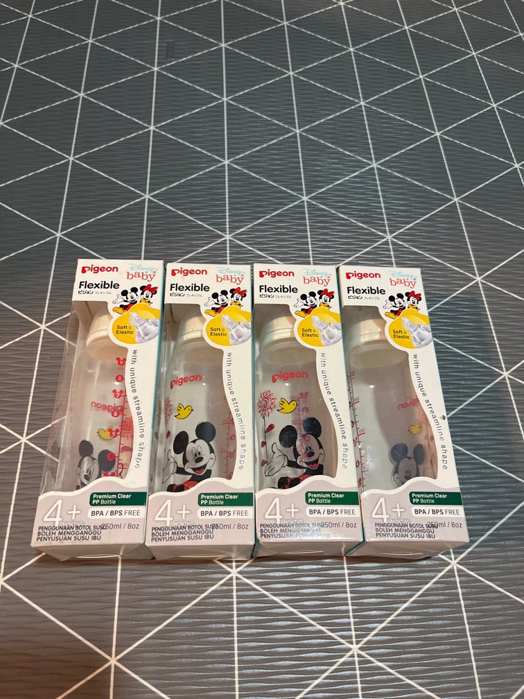 Pigeon Flexible Disney Mickey Milk Bottles, Babies & Kids, Nursing & Feeding, Breastfeeding ...