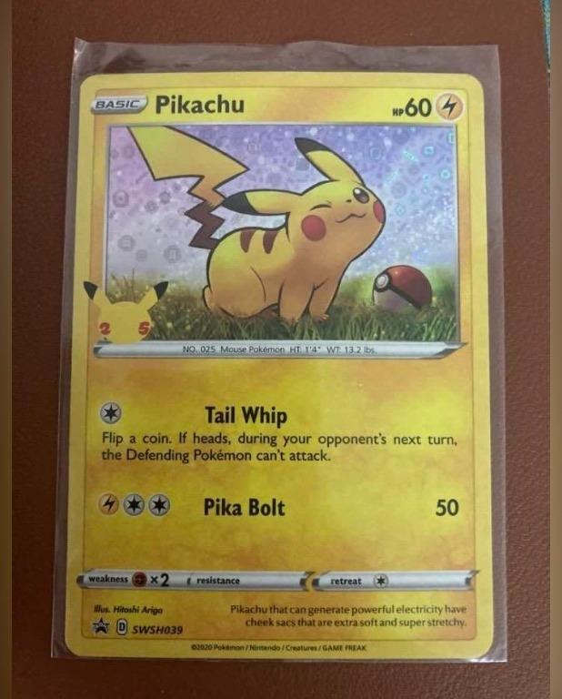 (PM13) Pokemon Pikachu Promo 25th Anninversary General Mills Promo ...