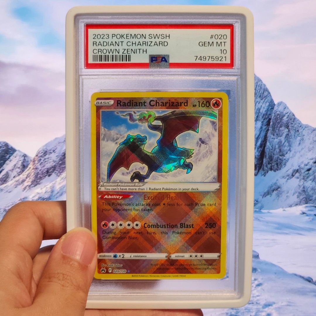 Pokemon TCG Radiant Charizard Crown Zenith PSA 10, Hobbies & Toys, Toys ...