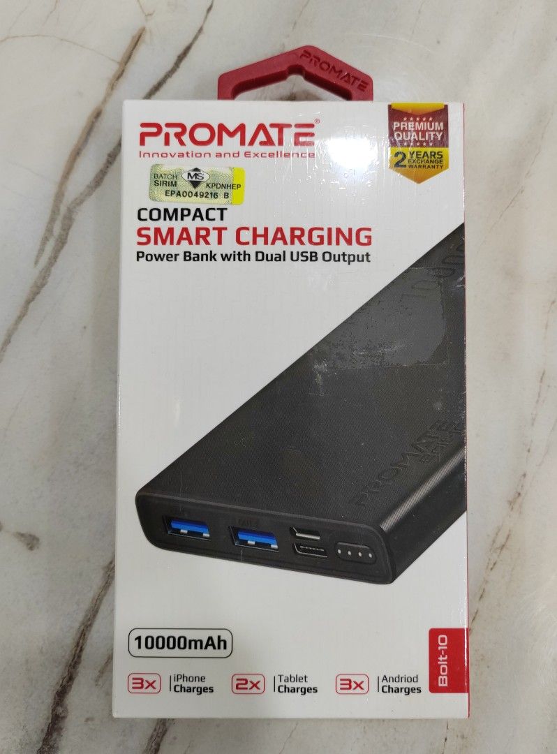 Promate Power Bank 10000 mAh, Mobile Phones & Gadgets, Mobile & Gadget ...