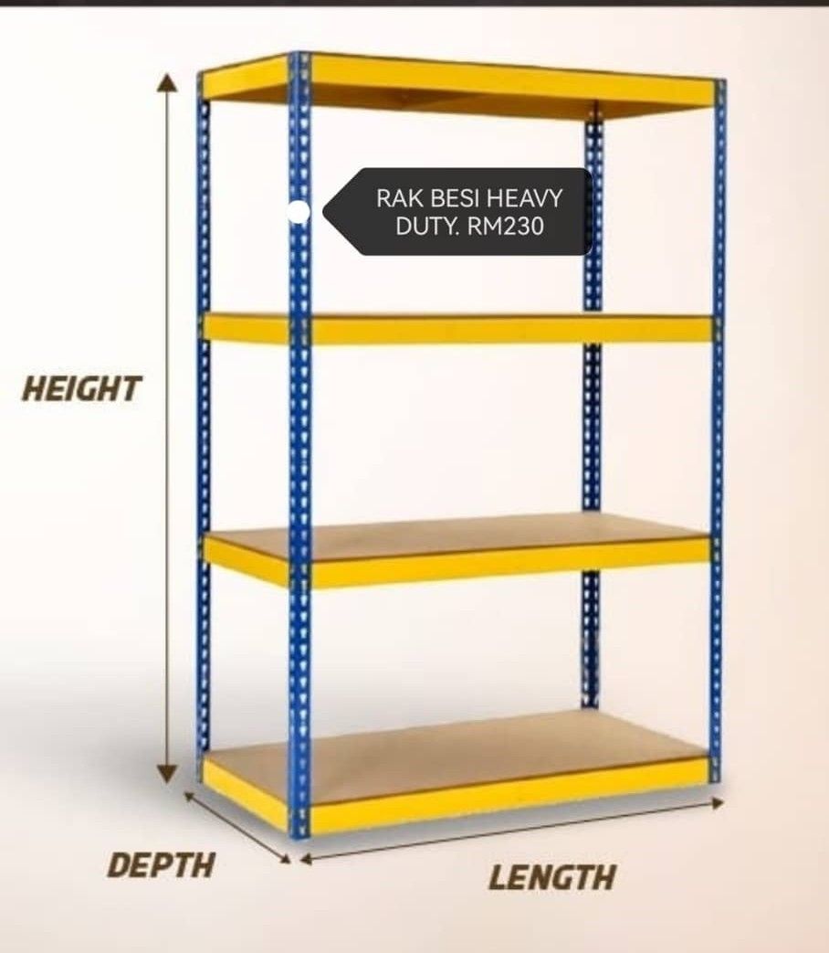 Rak barang heavy duty, Furniture & Home Living, Home Improvement ...