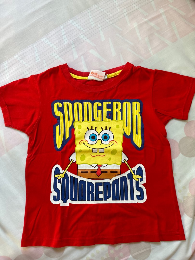 Red spongebob shirt, Babies & Kids, Babies & Kids Fashion on Carousell
