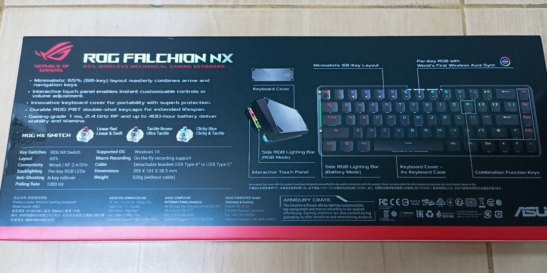 ROG FALCHION NX 65% WIRELESS MECHANICAL GAMING KEYBOARD for sale 4,500 ...