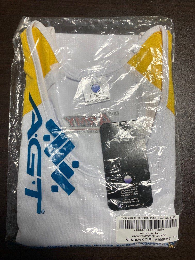 SAF Singlet (Red & Yellow), Men's Fashion, Activewear on Carousell