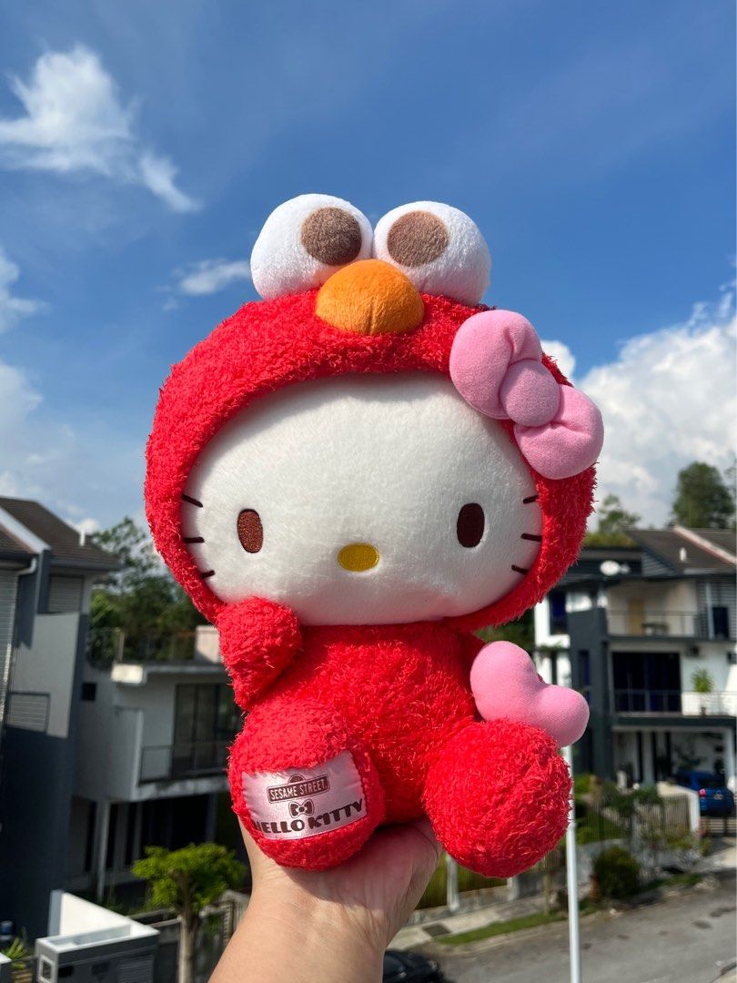 Sanrio X Sesame Street Elmo Costume Hello Kitty Plush, Hobbies & Toys ...