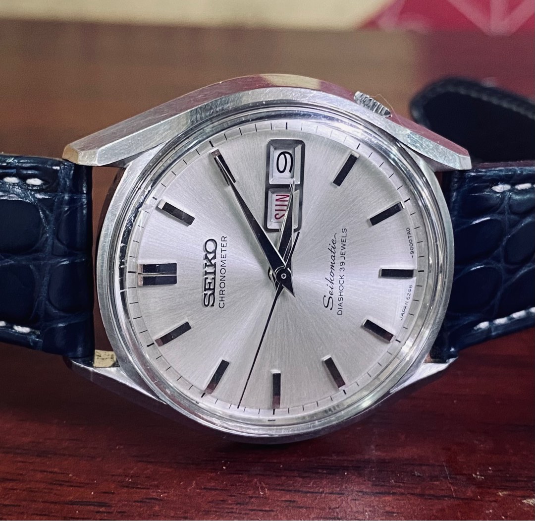 Seiko 6246-9000 Chronometer 金獅 emblem, 男裝, 手錶及配件, 手錶 - Carousell