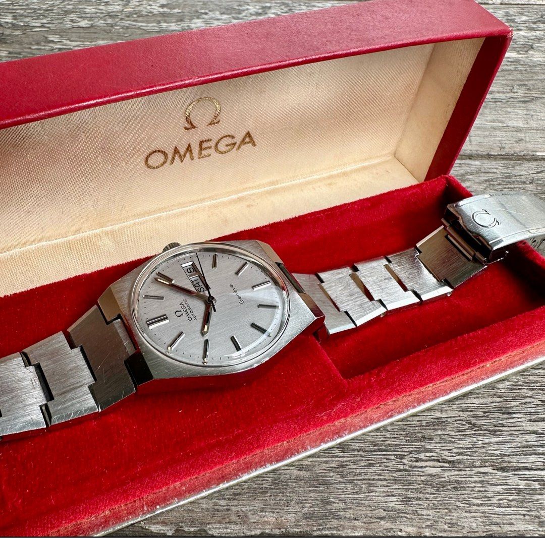 (Serviced/Box set) 1970s Vintage Omega Geneve All Black marker, Luxury ...