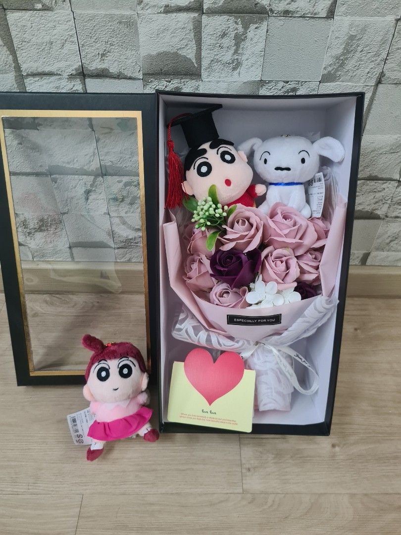 Shin Chan sunflower and rose Graduation Bouquet, Hobbies & Toys ...