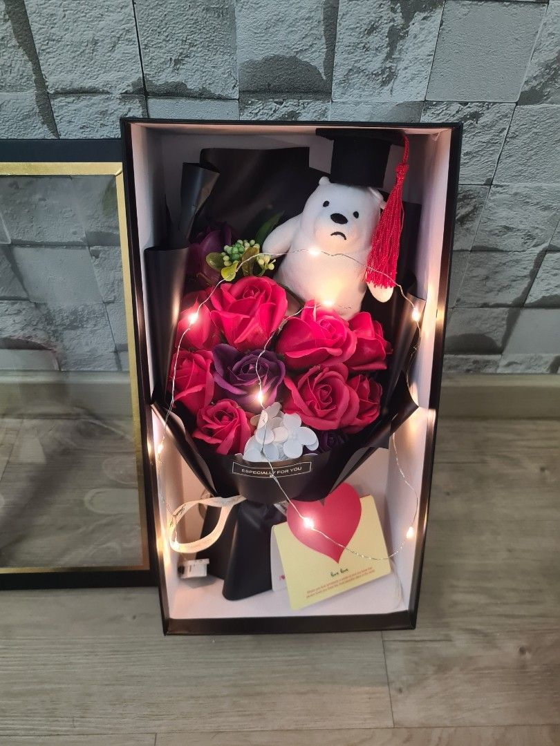Shin Chan sunflower and rose Graduation Bouquet, Hobbies & Toys ...