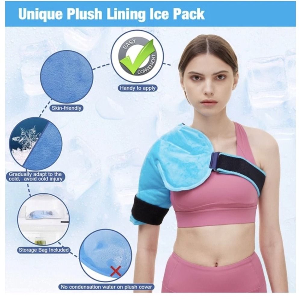 Shoulder Ice Pack for Rotator Cuff Injuries Reusable Flexible Gel Cold ...