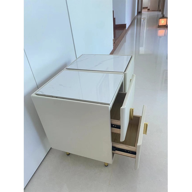 Side Bedside Table && Drawer with slide rails Free Installation ...