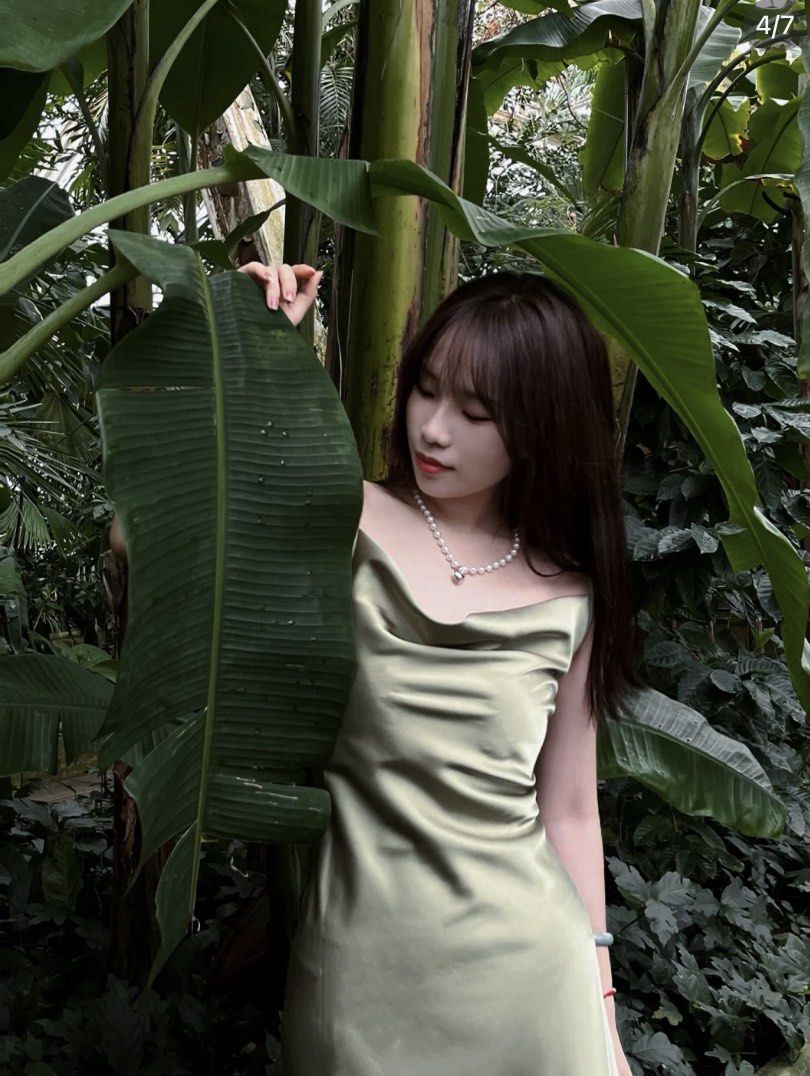 Silk satin dress, Women's Fashion, Dresses & Sets, Dresses on Carousell