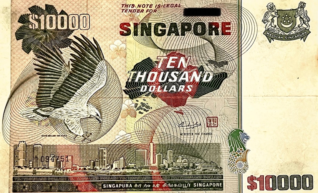 Singapore Bird Series $10,000 Note, Hobbies & Toys, Memorabilia ...