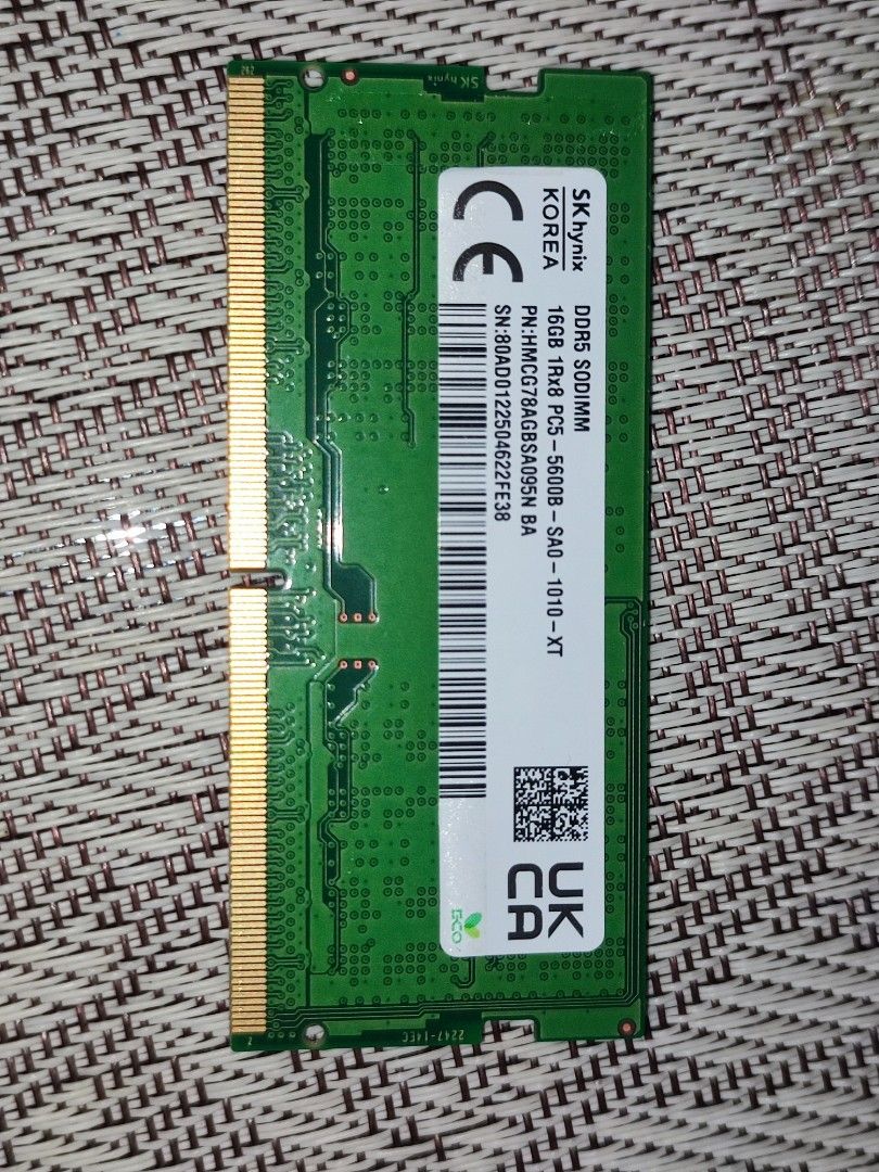 SK Hynix SODIMM 16GB DDR5 5600B PC5-5600B Memory, Computers & Tech, Parts & Accessories ...