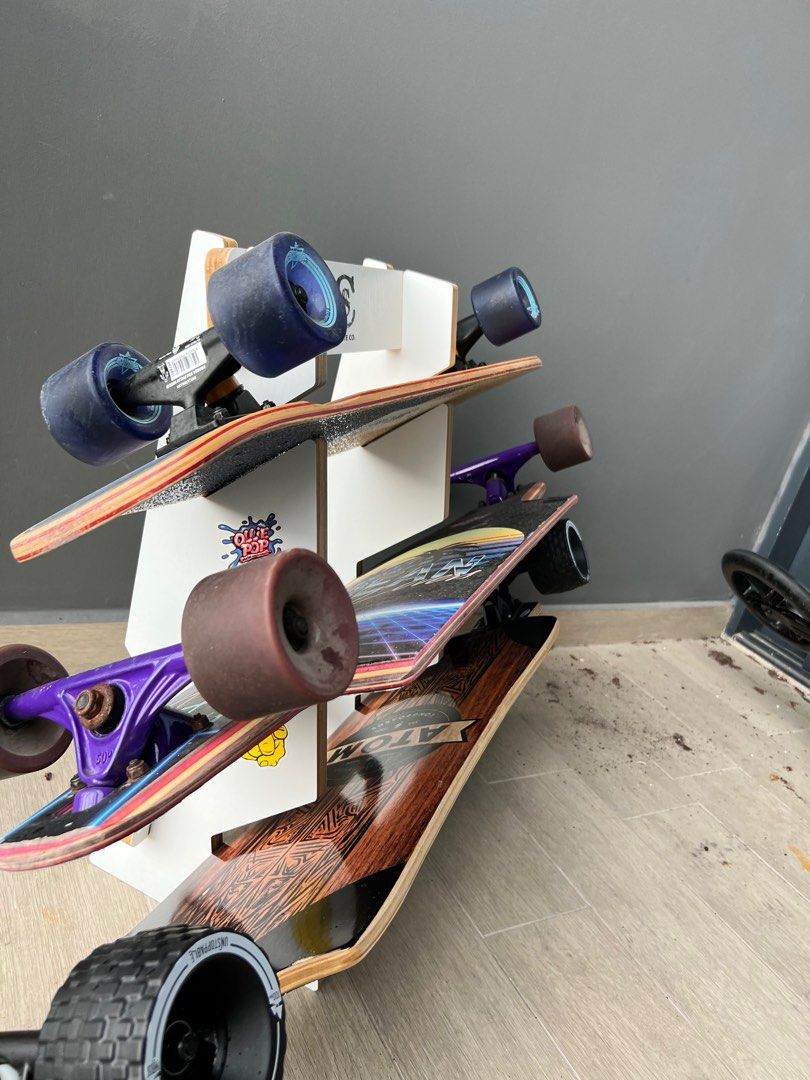 Skateboard Rack (4 skateboards/longboards), Sports Equipment, Sports ...