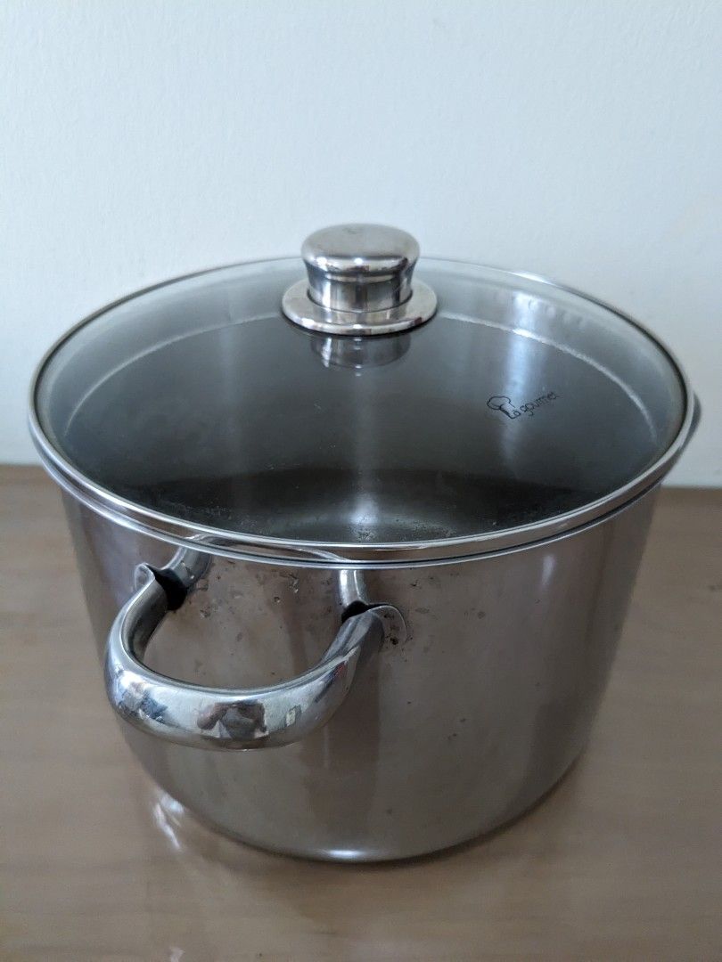 Stainless steel cooking pot, Furniture & Home Living, Kitchenware ...