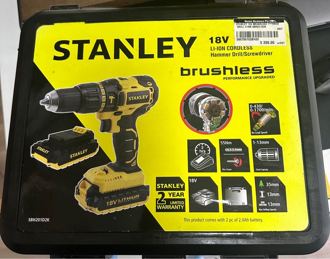 Stanley 18v cordless drill with spare battery, Furniture & Home Living ...