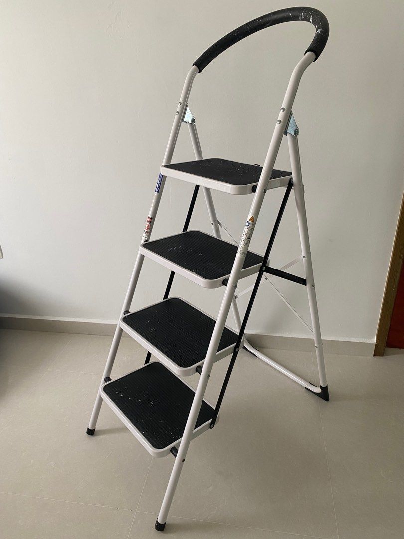 Step Ladder Foldable 4 steps, Furniture & Home Living, Home Improvement ...