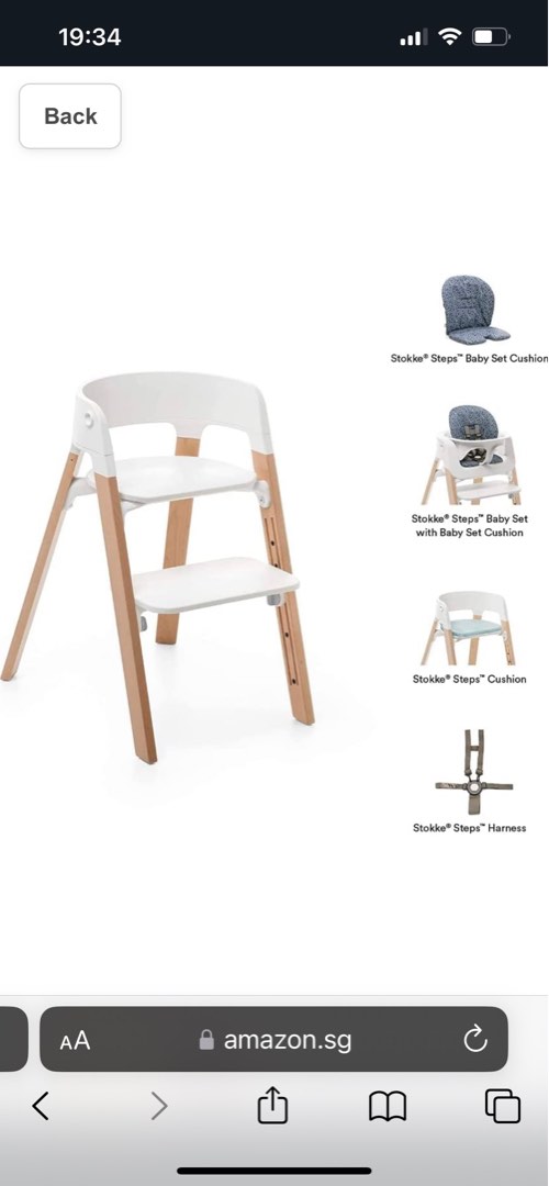 Stokke Steps High Chair Full Set (Natural Color), Babies & Kids ...