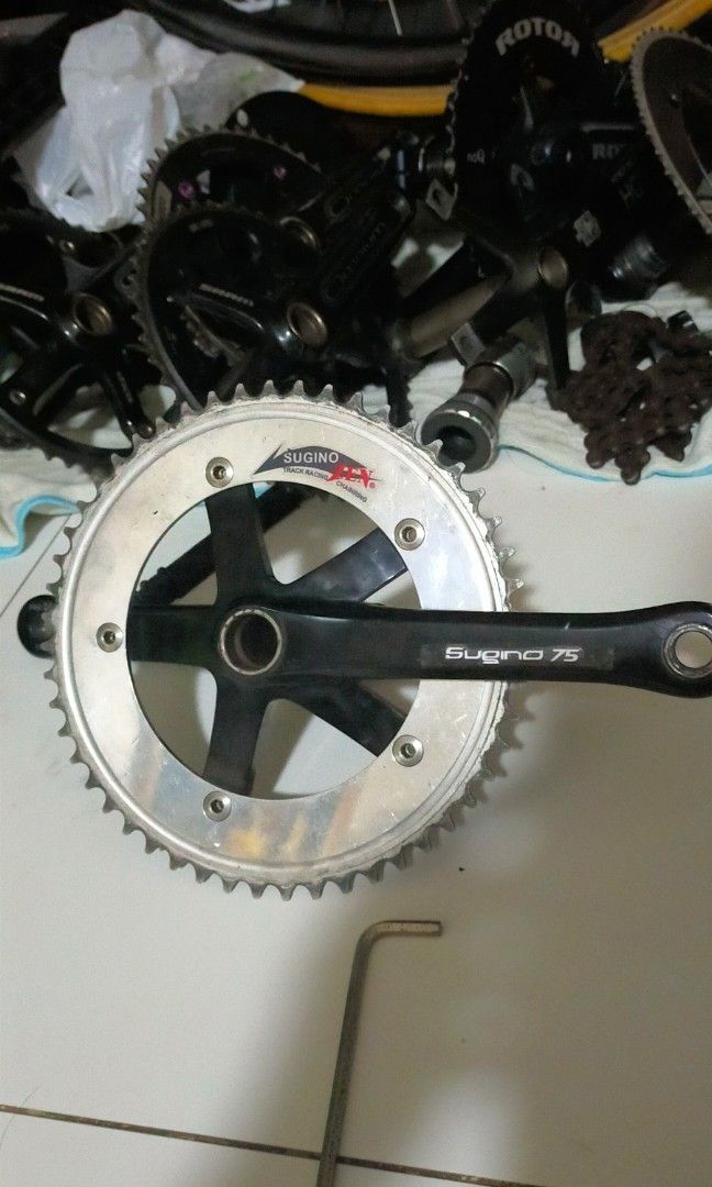 Sugino 75 Direct Drive Full Crankset, Sports Equipment, Bicycles ...