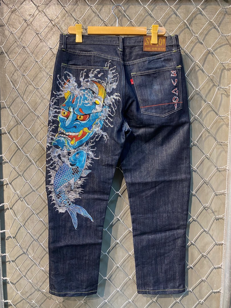 Sugoi - Japanese Tattoo - Jeans, Men's Fashion, Bottoms, Jeans on Carousell