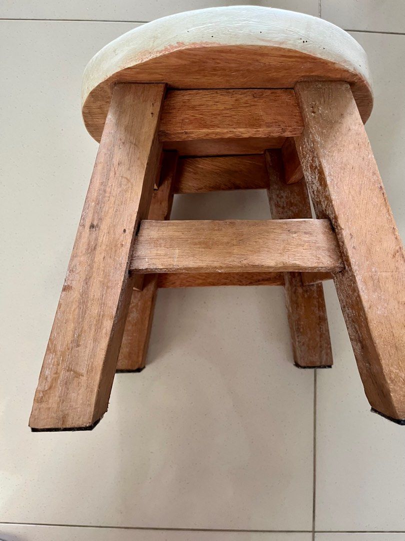 Teak wood small stool, Furniture & Home Living, Furniture, Chairs on ...
