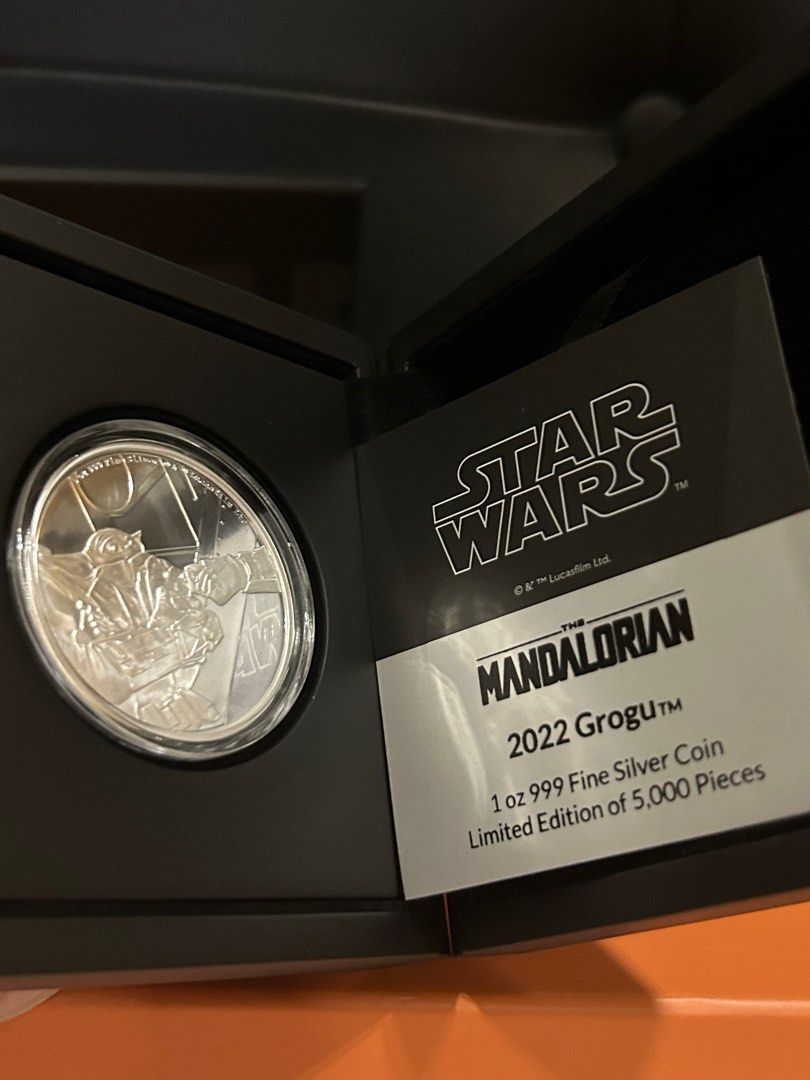 The Mandalorian Grogu (Baby Yoda) 1 Oz Silver Coin, Hobbies & Toys ...