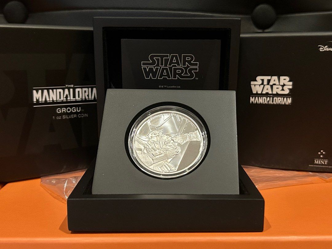 The Mandalorian Grogu (Baby Yoda) 1 Oz Silver Coin, Hobbies & Toys ...