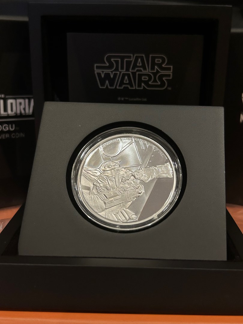 The Mandalorian Grogu (Baby Yoda) 1 Oz Silver Coin, Hobbies & Toys ...