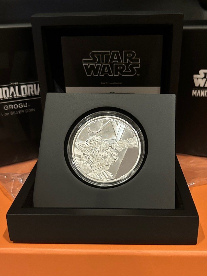 The Mandalorian Grogu (Baby Yoda) 1 Oz Silver Coin, Hobbies & Toys ...