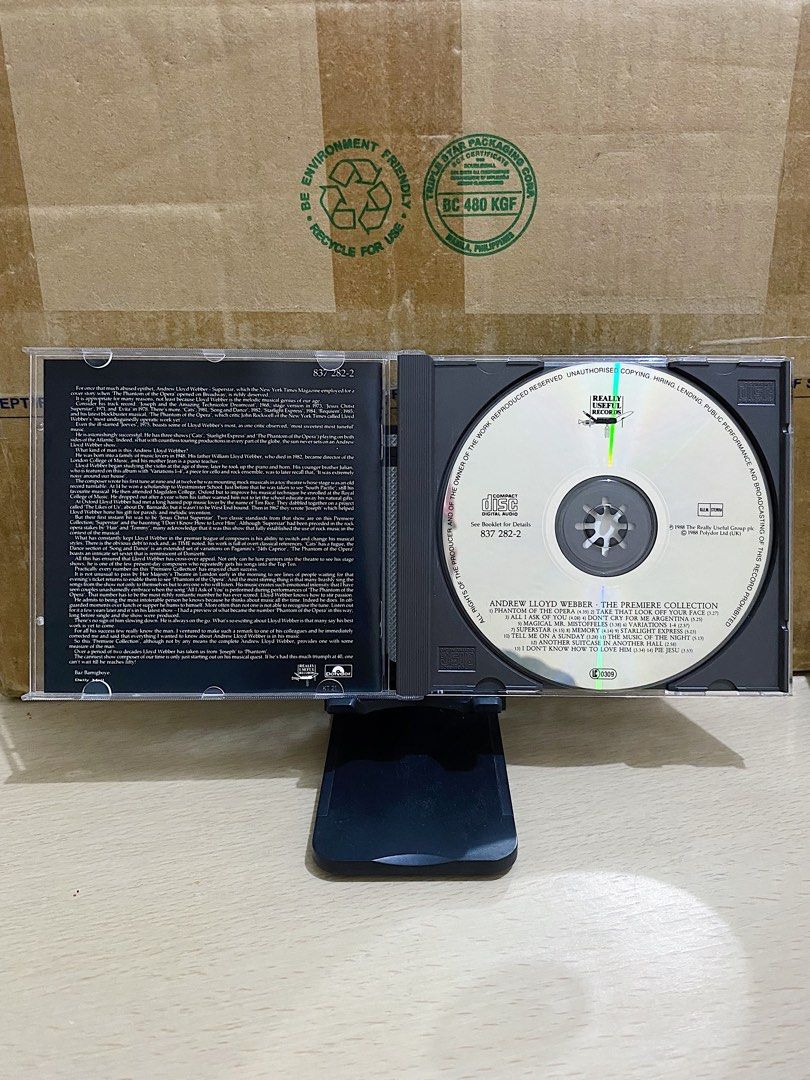 The Premiere Collection - The Best of Andrew Lloyd Webber The Original Recordings Cassette Tape ...