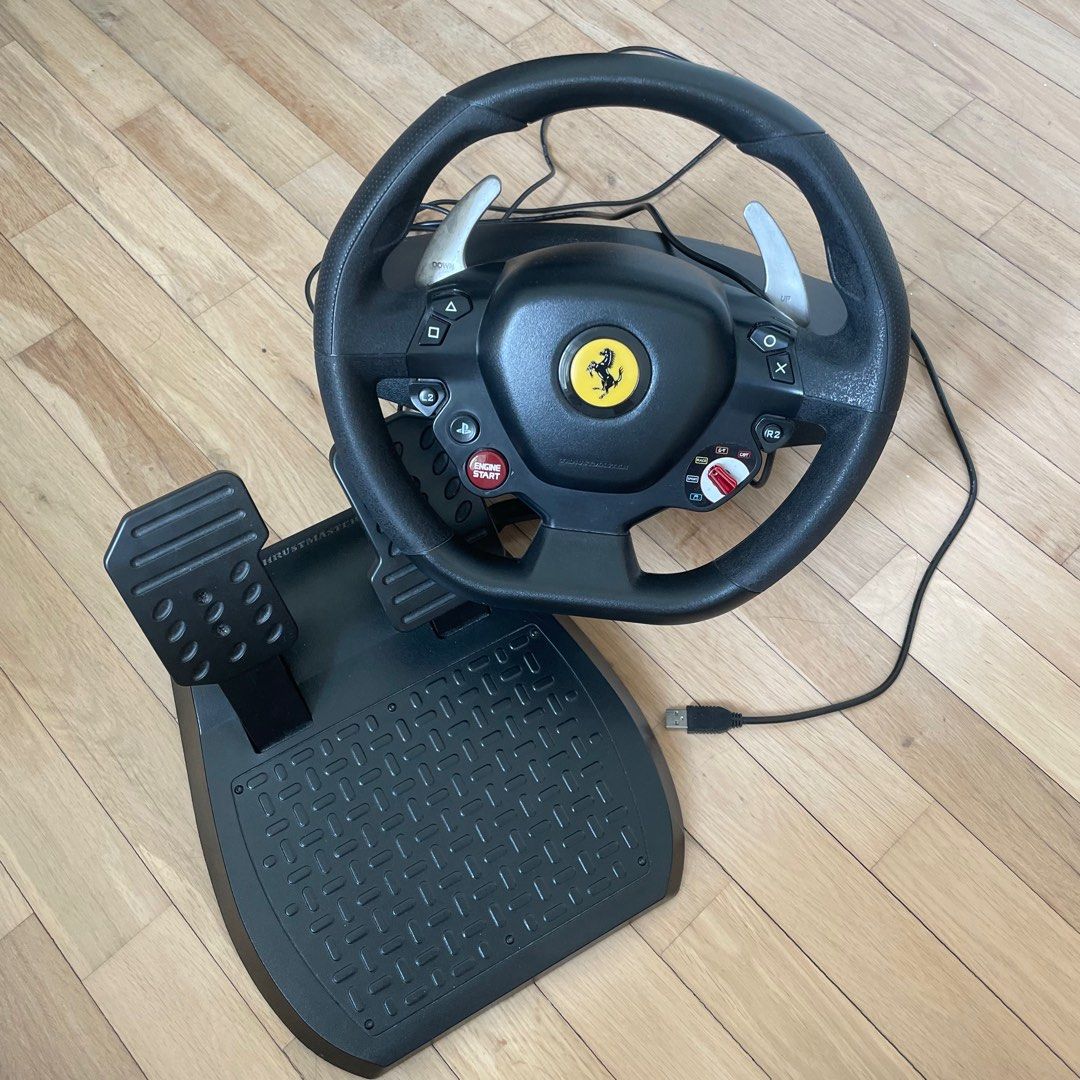Thrustmaster T80 Ferrari 488 PS4 Steering Wheel+Pedals, Video Gaming ...