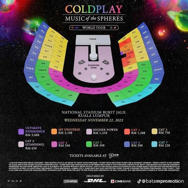 TICKET COLDPLAY, Tickets & Vouchers, Event Tickets on Carousell