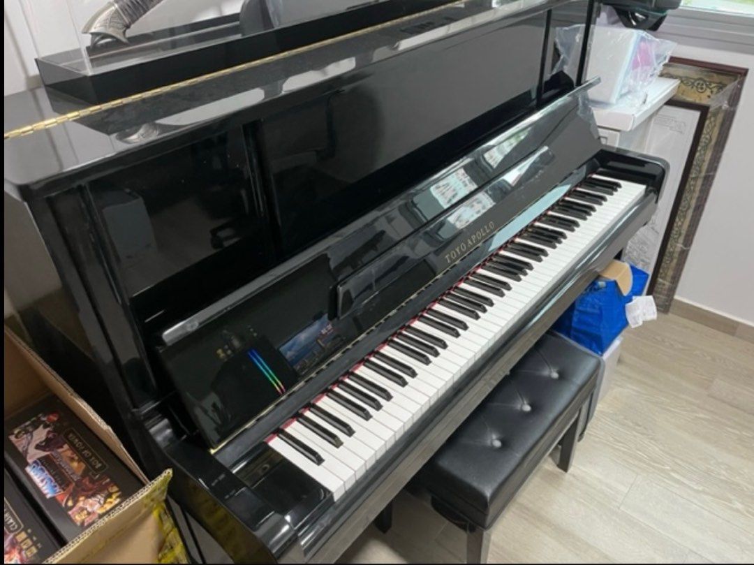 Toyo Apollo Upright Piano NA-123EP with Bench, Hobbies & Toys, Music ...