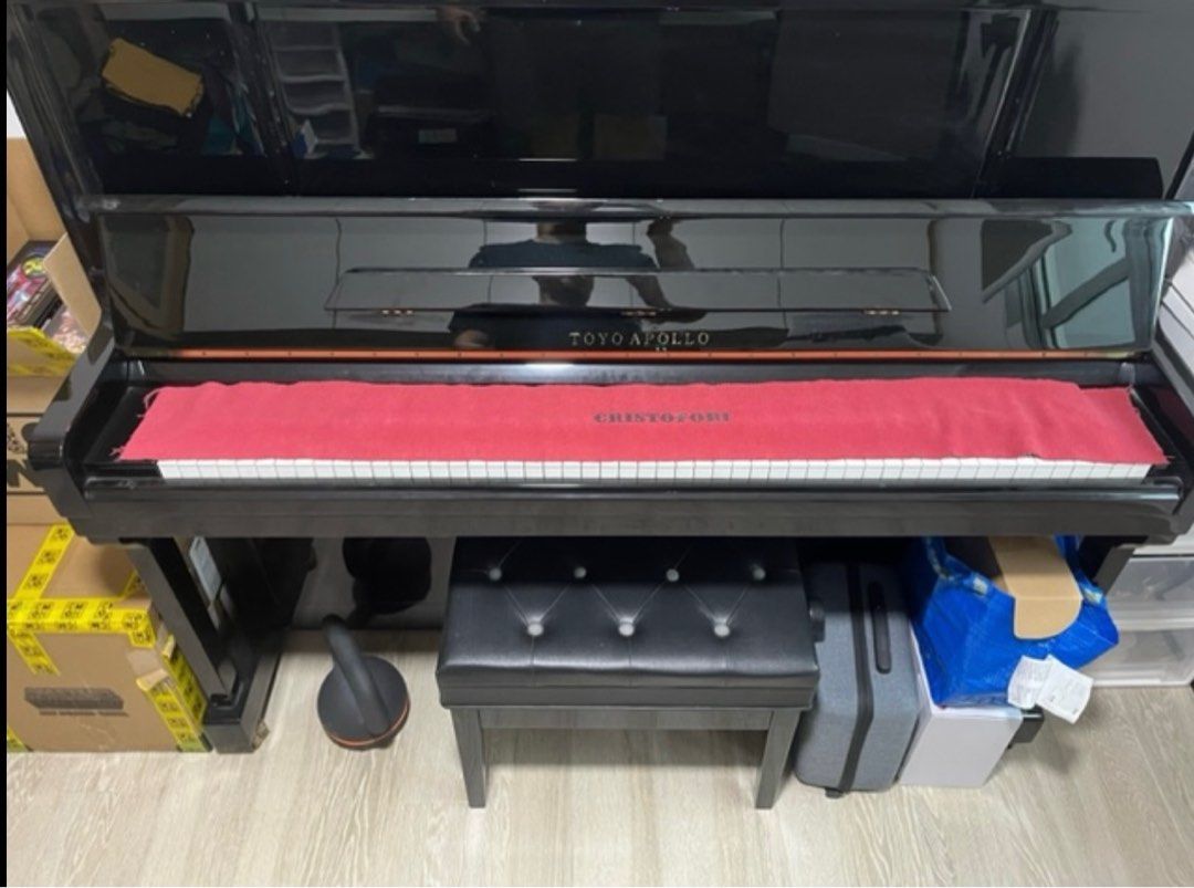 Toyo Apollo Upright Piano NA-123EP with Bench, Hobbies & Toys, Music ...