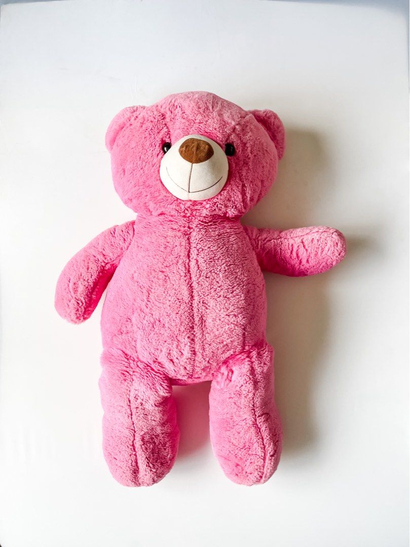 ToysRUs Big Pink Teddy Bear, Hobbies & Toys, Toys & Games on Carousell