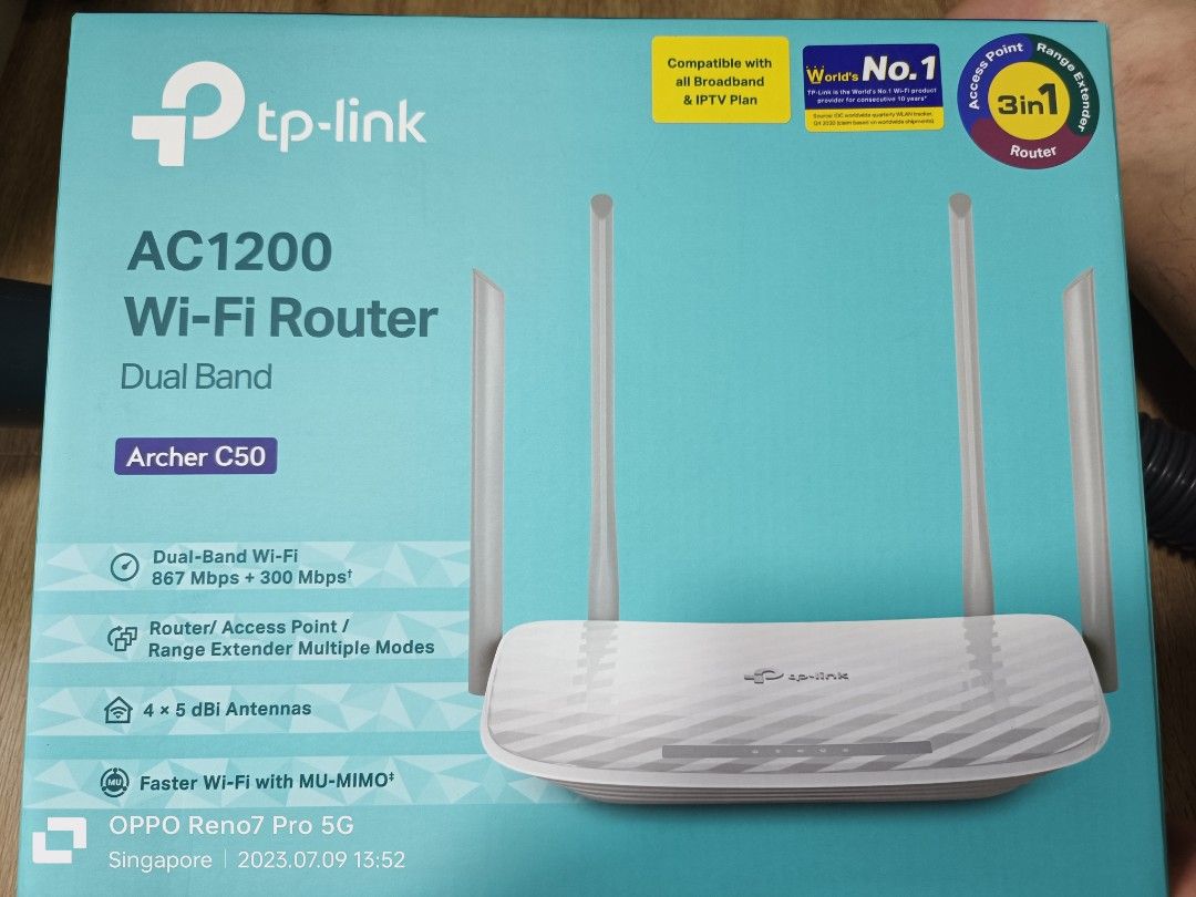 TP link AC 1200 Wi-Fi Router Dual Band, Computers & Tech, Parts ...