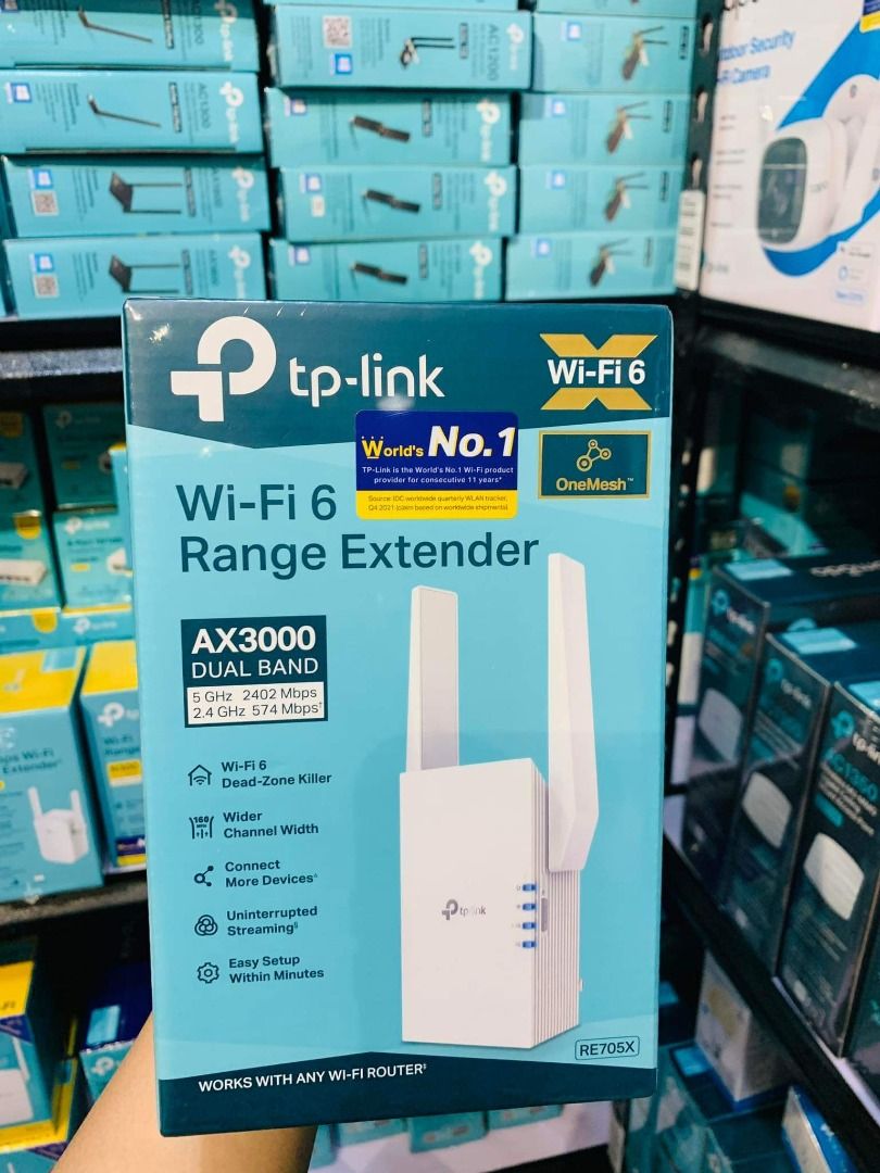 TP-Link RE705X AX3000 Dual Band WiFi 6 Range Extender One Mesh ...