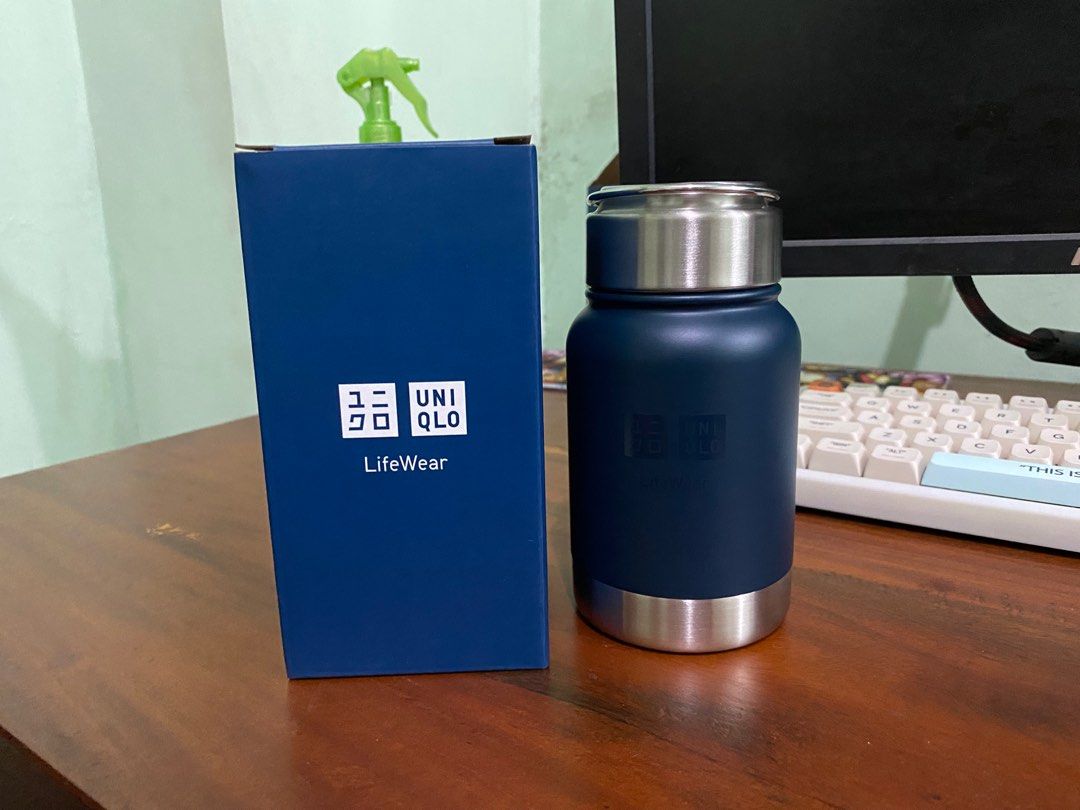 Uniqlo limited edition stainless steel bottle, Furniture & Home Living ...