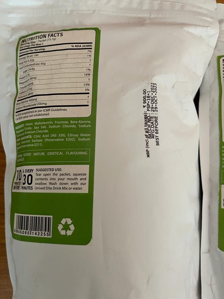 Unived Sports Gel for Running and Singapore Marathon, Health ...