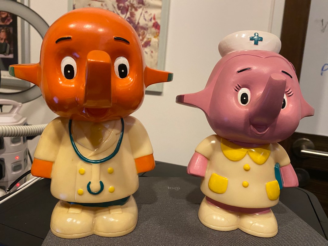 Vintage Sato Chan set of two 20cm figures, Hobbies & Toys, Memorabilia ...
