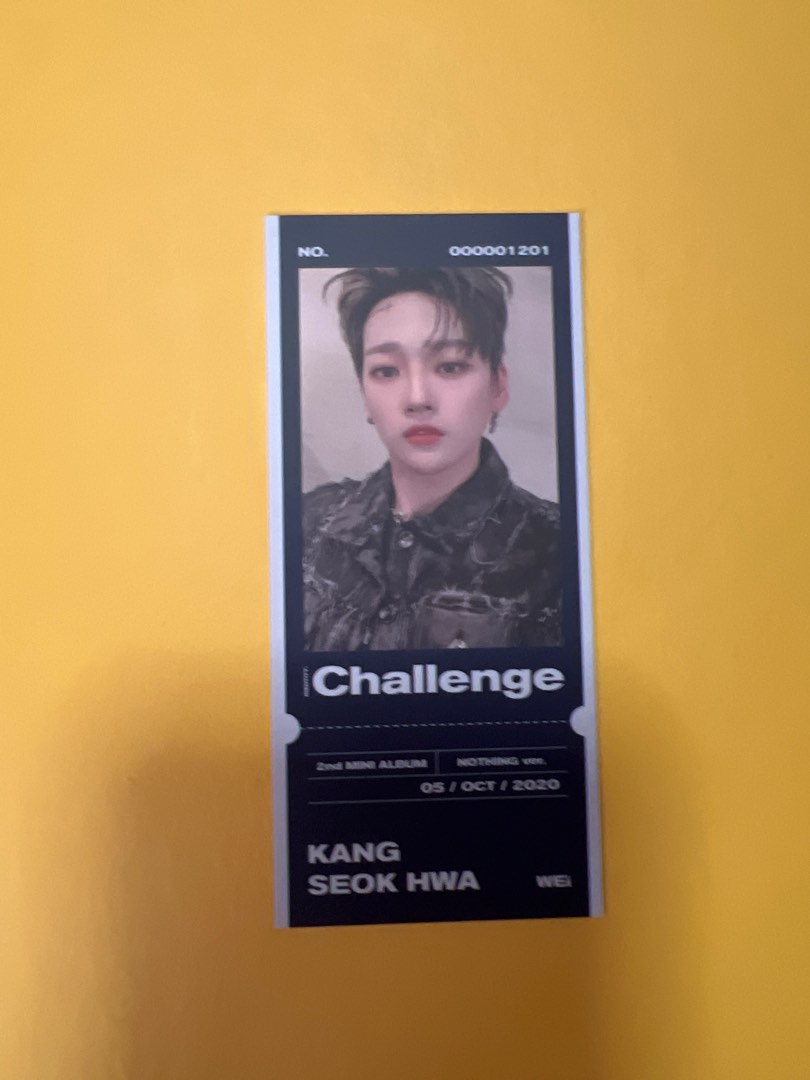 Wei kang seok hwa identity: challenge ticket, Hobbies & Toys, Memorabilia & Collectibles, K-Wave ...