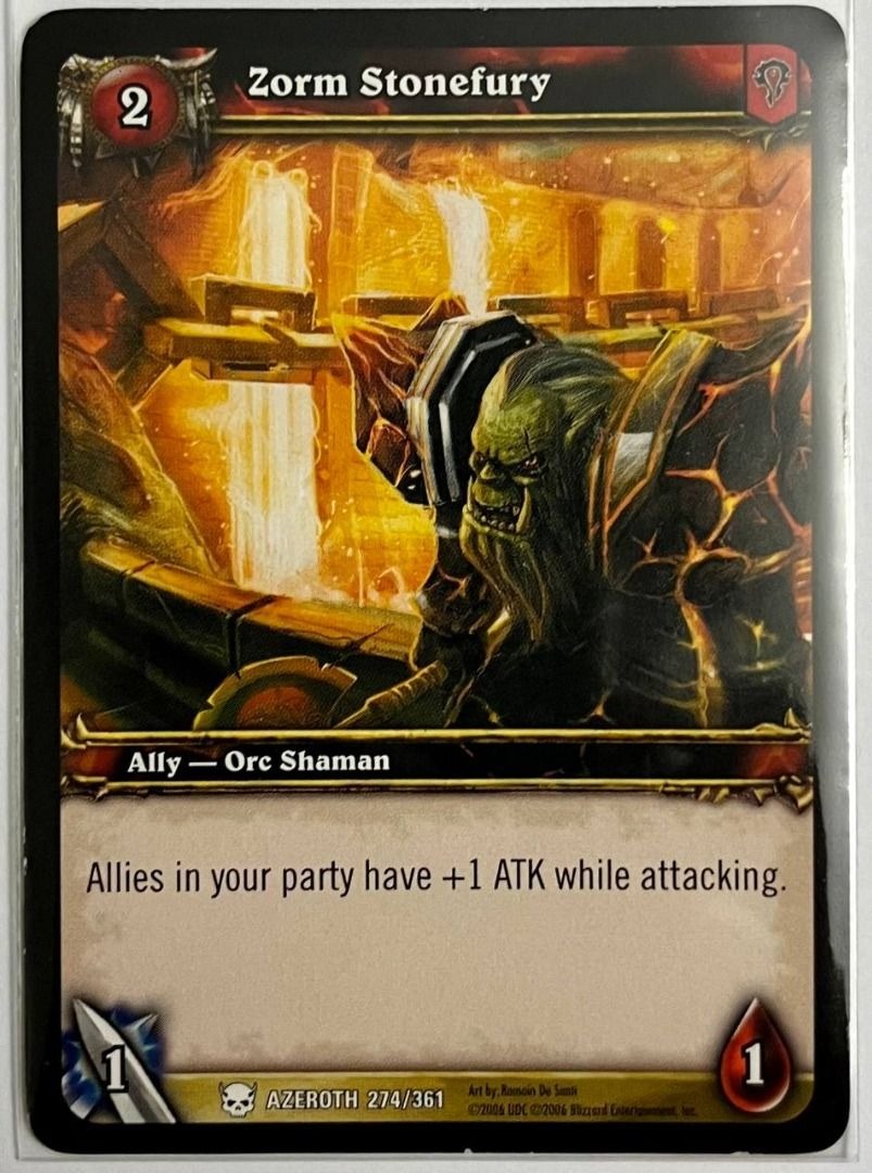 World of Warcraft TCG - Zorm Stonefury, Hobbies & Toys, Toys & Games on ...