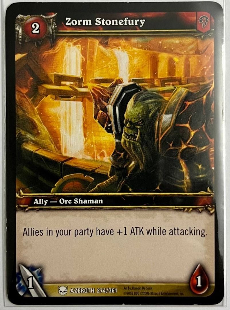 World of Warcraft TCG - Zorm Stonefury, Hobbies & Toys, Toys & Games on ...