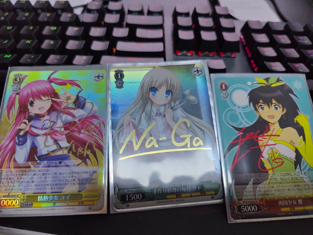 Weiss schwarz Signed cards, Hobbies & Toys, Toys & Games on Carousell