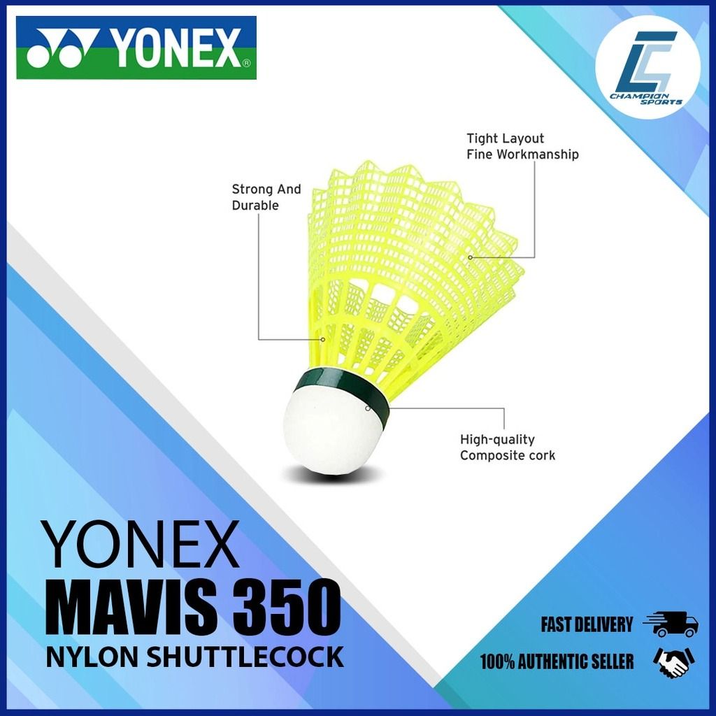 Yonex Mavis 350 Badminton Nylon Shuttlecock, Sports Equipment, Sports ...