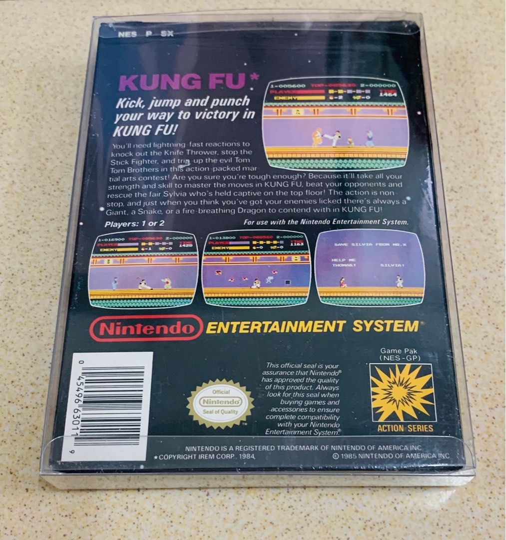 1985 Nintendo NES kung fu (black box), Video Gaming, Video Games ...