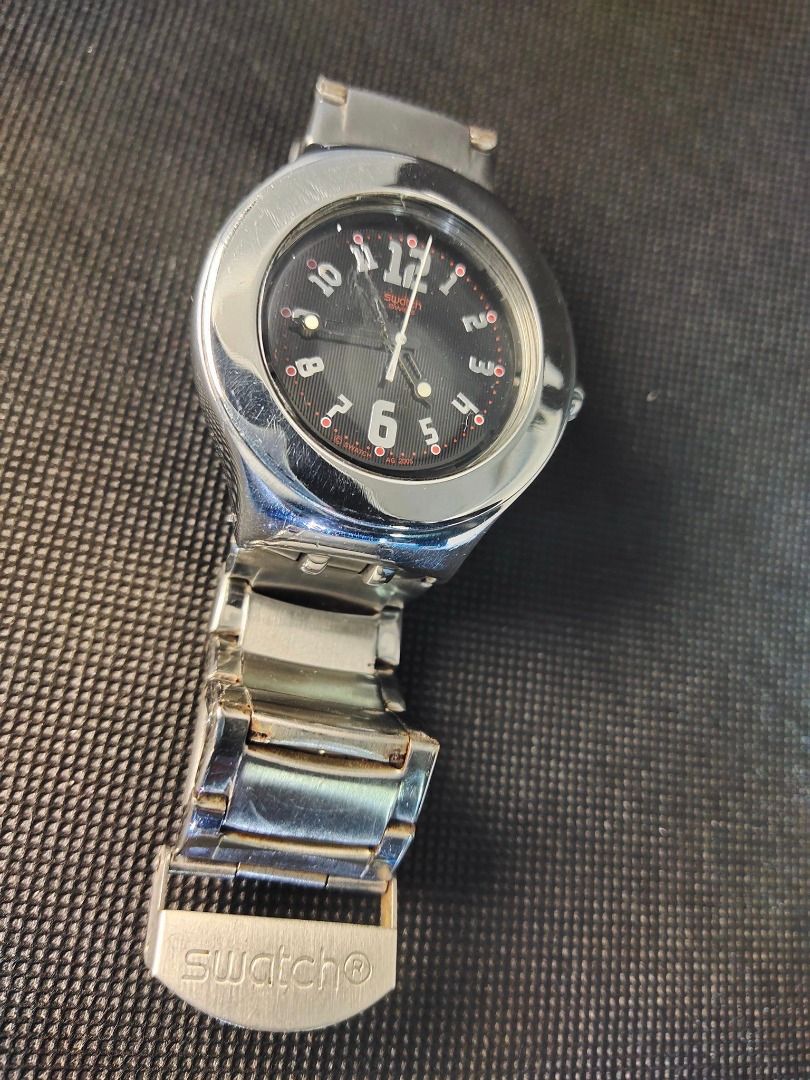 2005 Classic Swiss Made Swatch Irony Stainless Steel Black Dial Men's ...