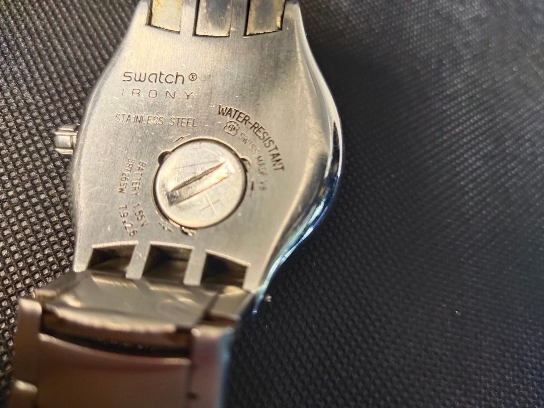 2005 Classic Swiss Made Swatch Irony Stainless Steel Black Dial Men's ...