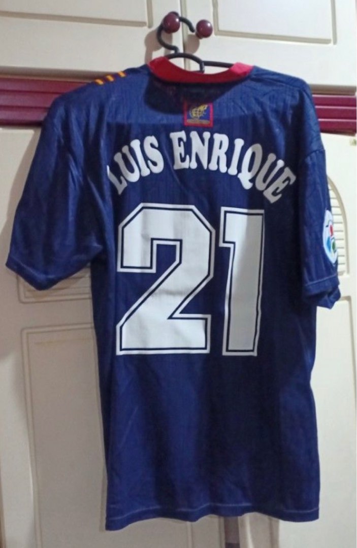 #21 Luis Enrique 1996 Spain Third soccer/football jersey/kit rare/retro ...